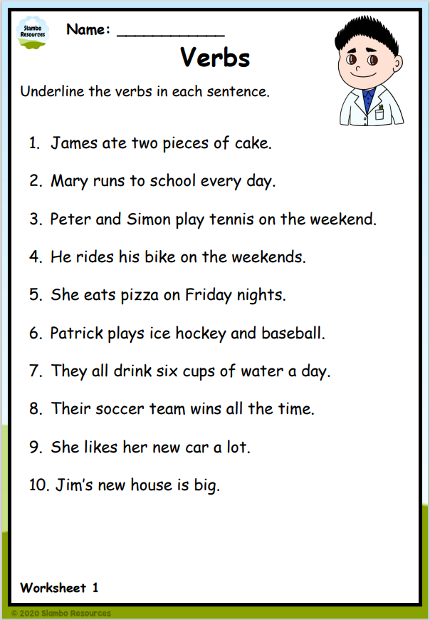 Grade 3 Verb Worksheets Free Printables Worksheets