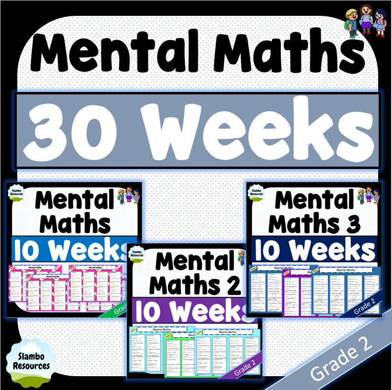 Grade 2 Mental Maths Bundle | 30 Weeks - slamboresources