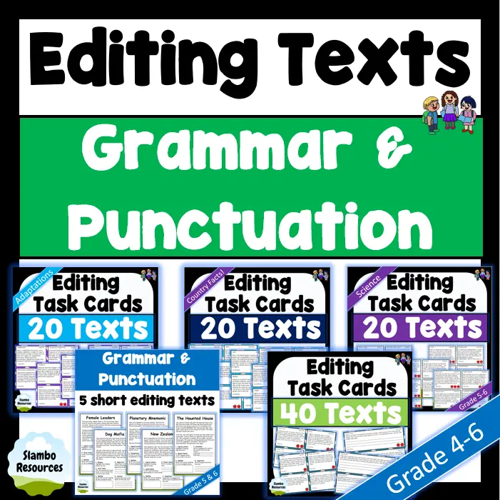 Grade 4, 5 & 6 Editing Texts | Bundle